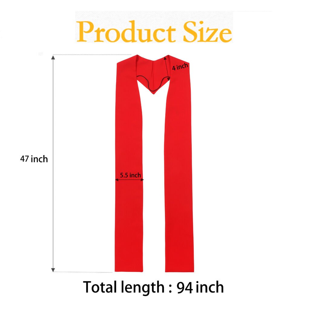 Unisex Adult Overlay Plain Clergy Stole for Church Traditional Wedding ...